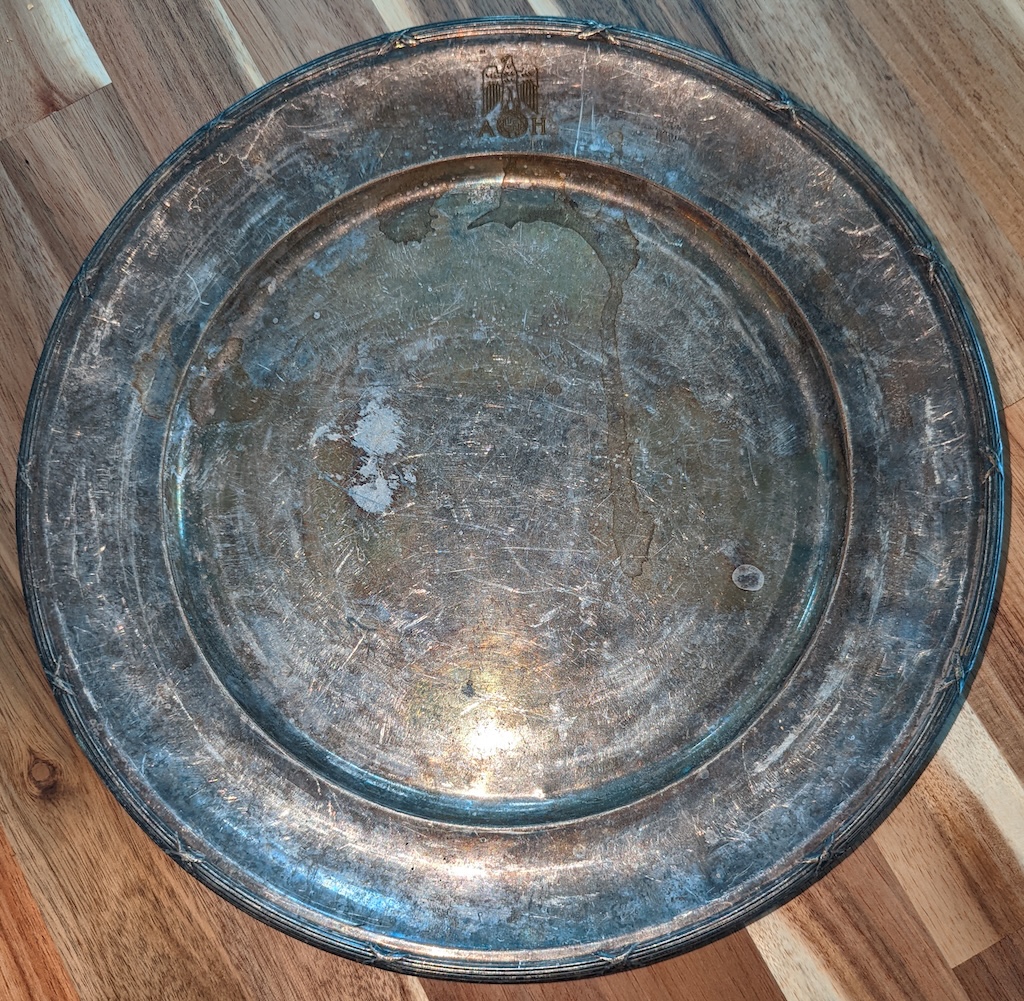 Third reich Adolf hitler AH monogram silverware LARGE TRAY from the ...