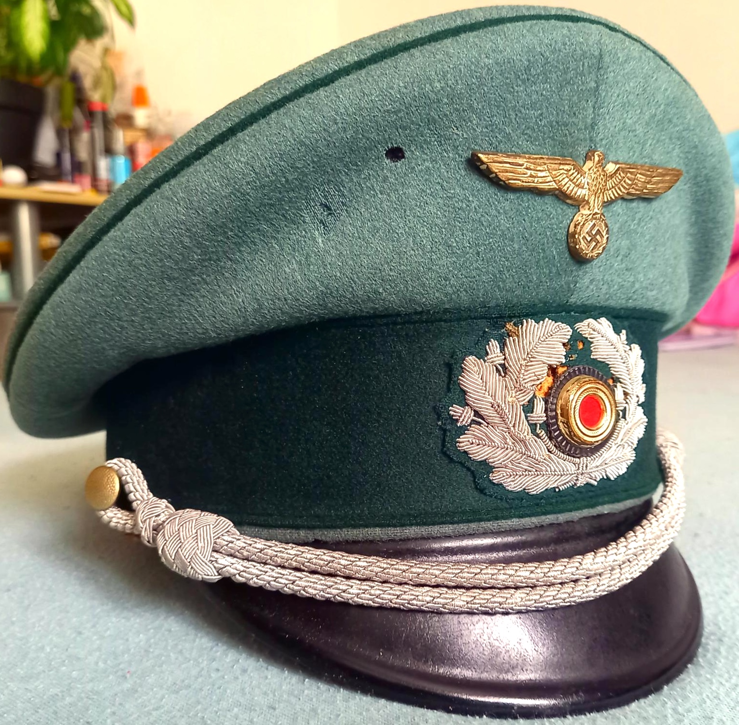 AMAZING WW2 German Nazi OFFICER Visor Cap headgear uniform by ...