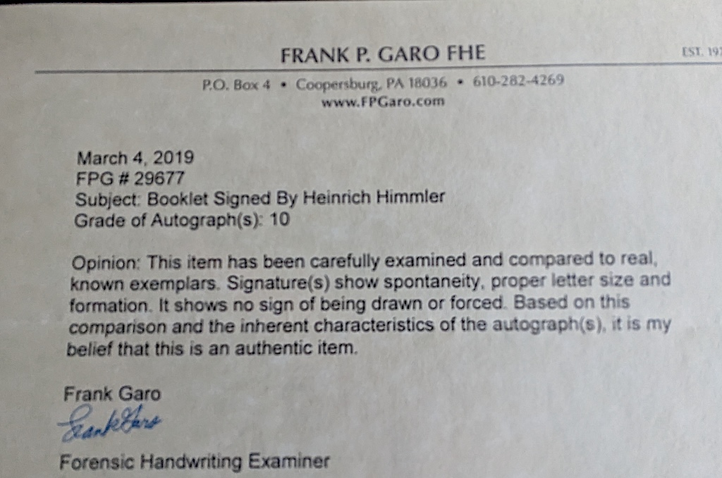 CREATION OF THE WAFFEN SS by HIMMLER - large BOOK with ORIGINAL ...