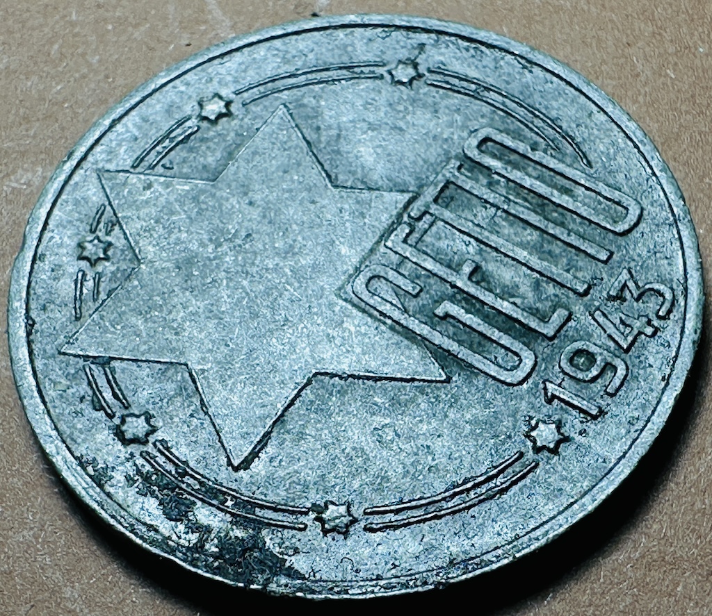 Holocaust Jew Jewish Ghetto Getto coin 20 mark juden token WW2