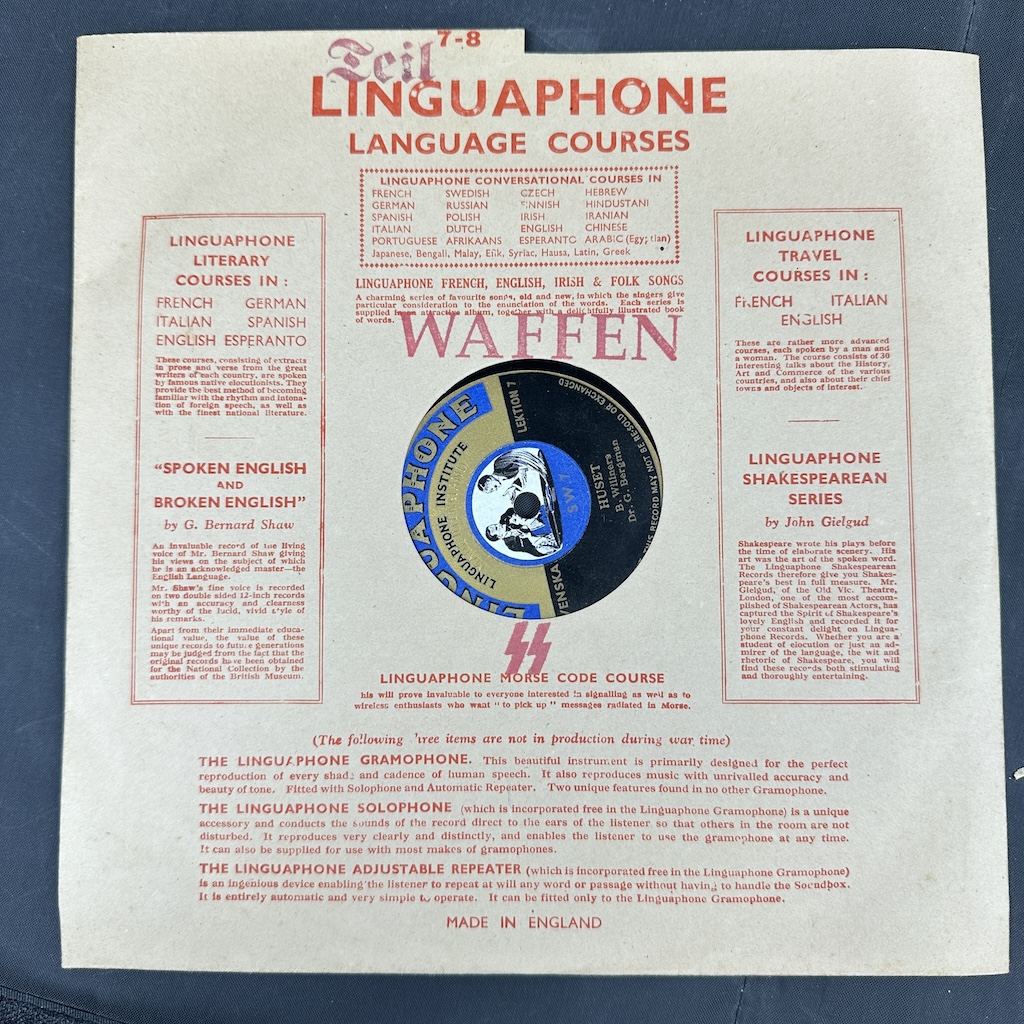 huge set of WAFFEN SS Lazarett scholl RECORDS with 3 SS books in case