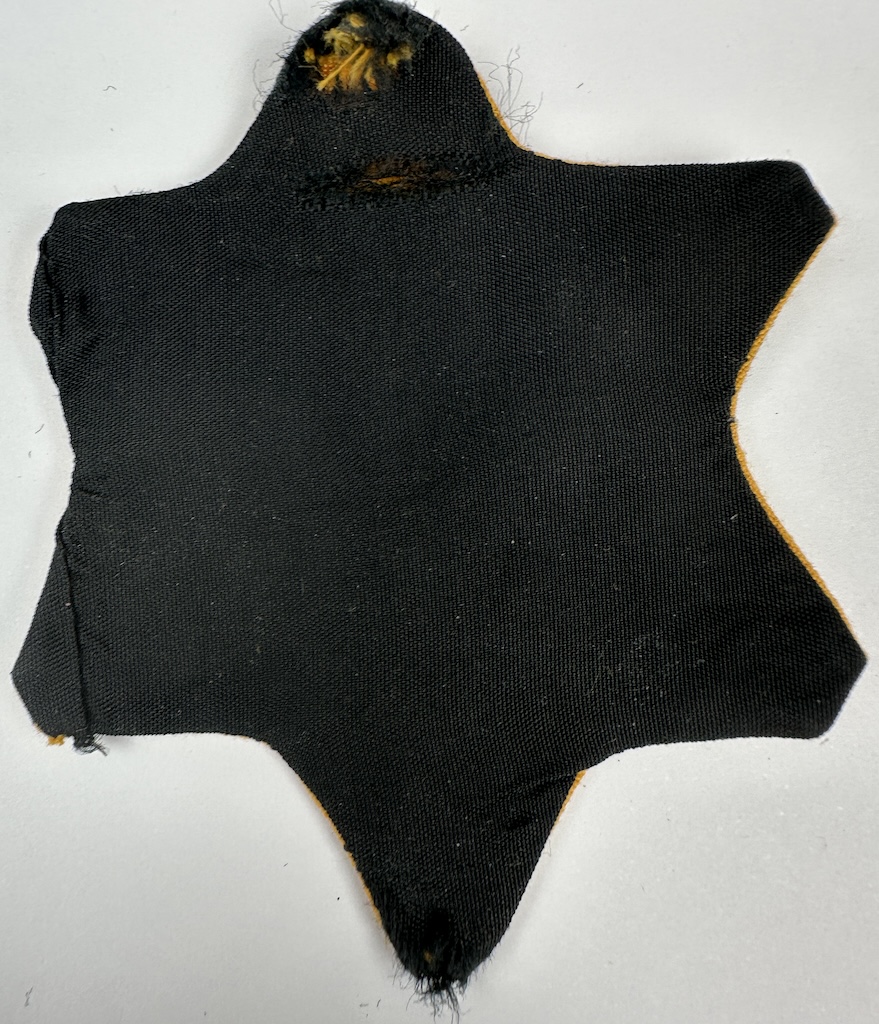 Worn J. STAR OF DAVID worn from belgium with back fabrik Jew Jewish ...
