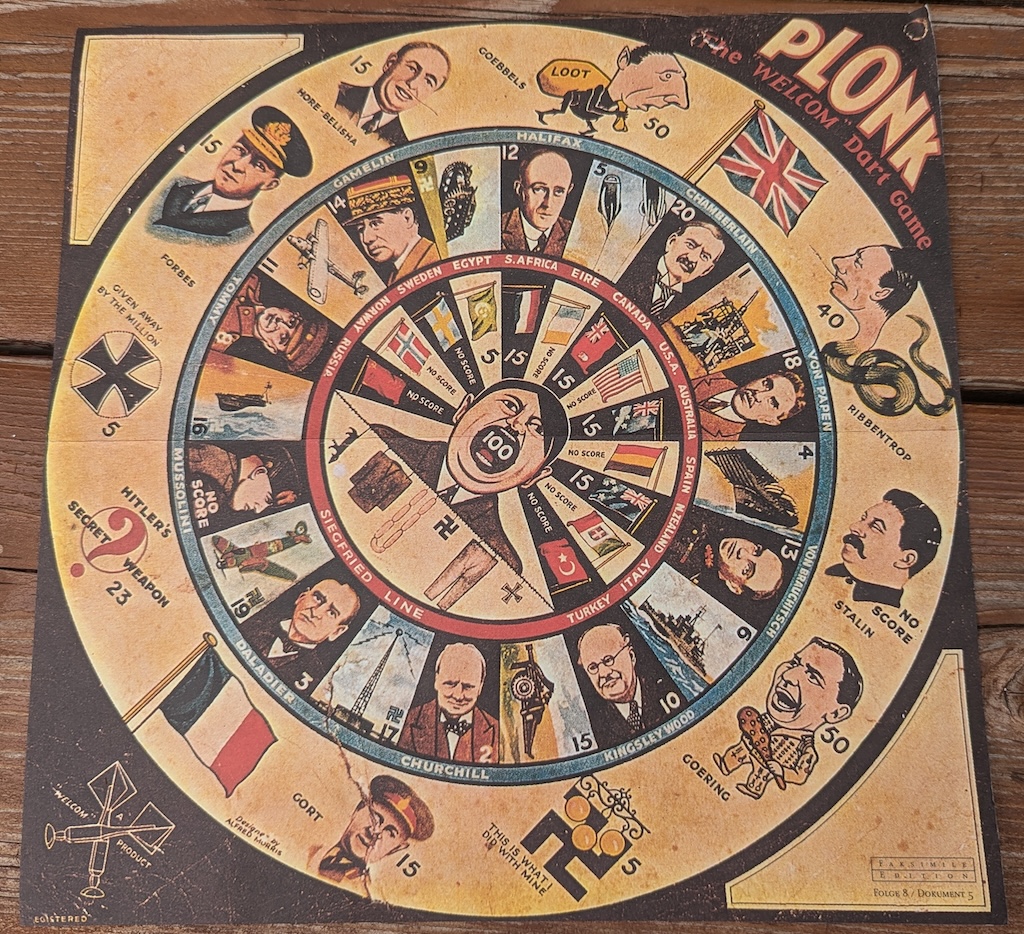 WW2 German Nazi Adolf Hitler propaganda board game poster fac simile