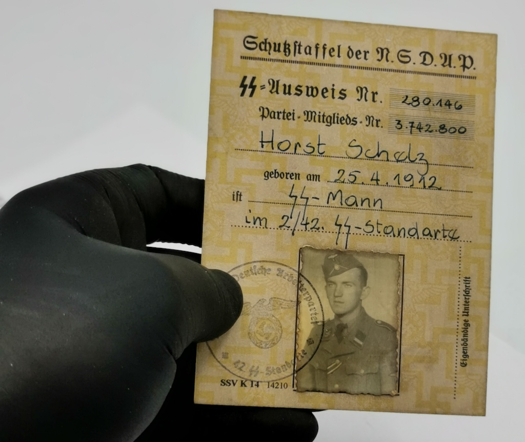 WW2 german Nazi early Waffen SS ID ausweis stamped Himmler signature ...
