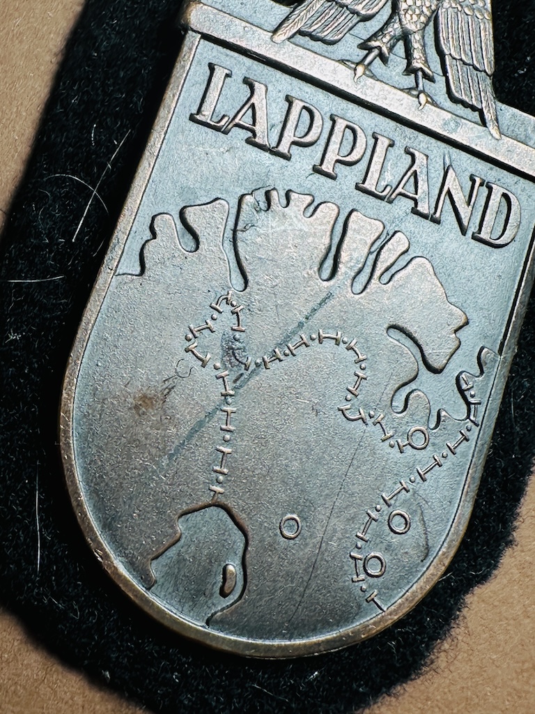 WW2 german Nazi mountain army Wehrmacht Lappland shield award