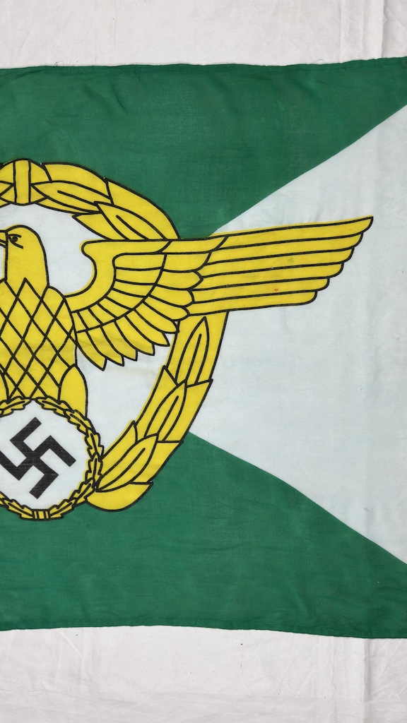 WW2 GERMAN NAZI POLICE POLIZEI DOUBLE SIDE LARGE FLAG GESTAPO WAFFEN SS