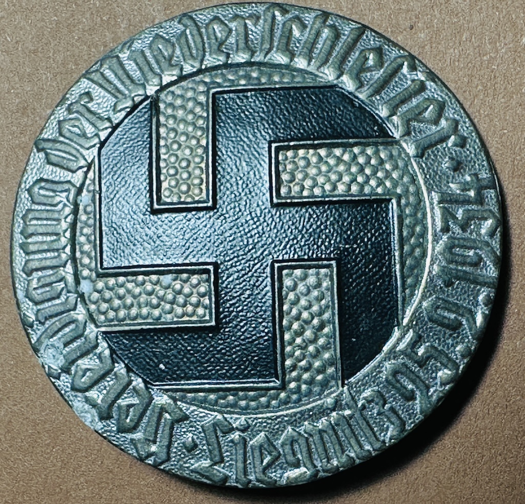 WW2 German Nazi SCARCE 2 Gestapo SS police polizei badge in original ...