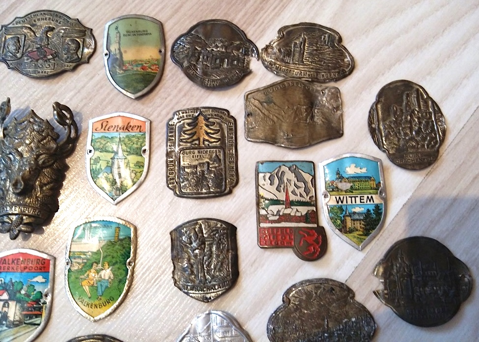 WW2 german Nazi Third Reich lot of 43 old small city plates tiny tinies