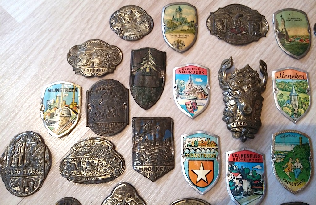 WW2 german Nazi Third Reich lot of 43 old small city plates tiny tinies