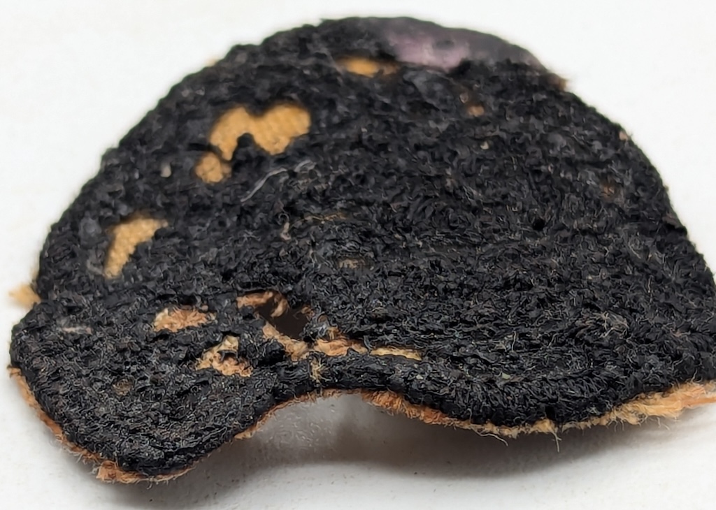 WW2 German Nazi WAFFEN SS TOTENKOPF cloth patch skull cap removed ...