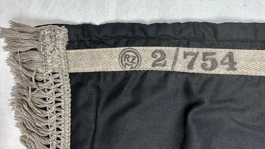 WW2 German Nazi WAFFEN SS wall RZM large one side banner FLAG stamped ...