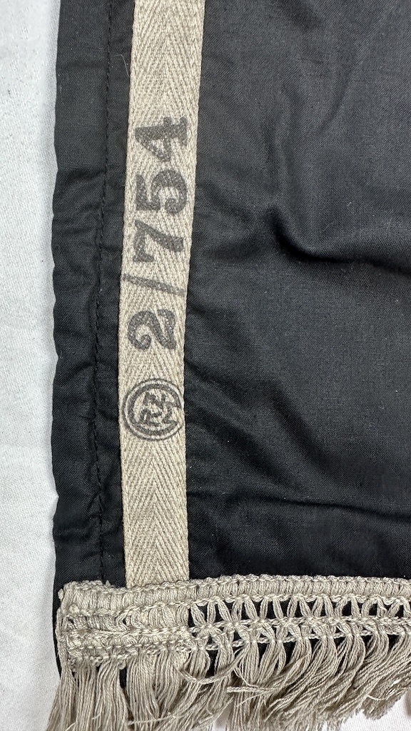 WW2 German Nazi WAFFEN SS wall RZM large one side banner FLAG stamped ...