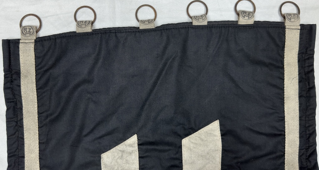 WW2 German Nazi WAFFEN SS wall RZM large one side banner FLAG stamped ...