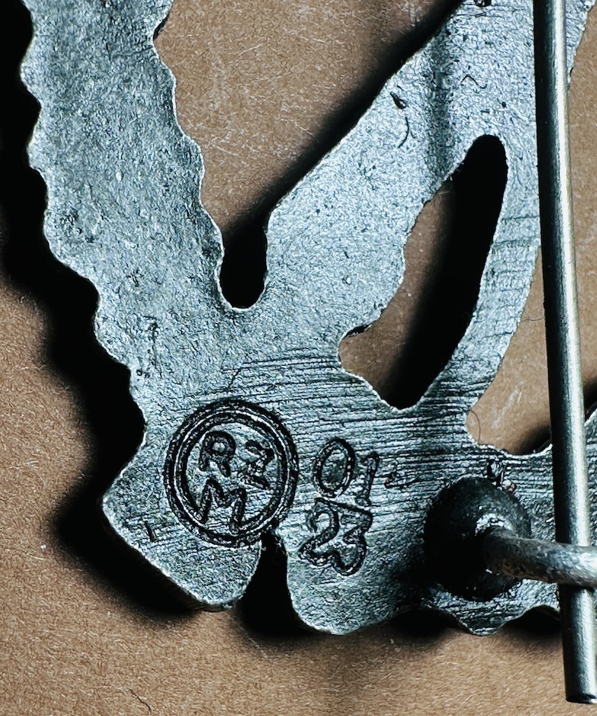 WW2 German Nazi WAFFEN SS Wehrmacht ASSAULT badge award by RZM