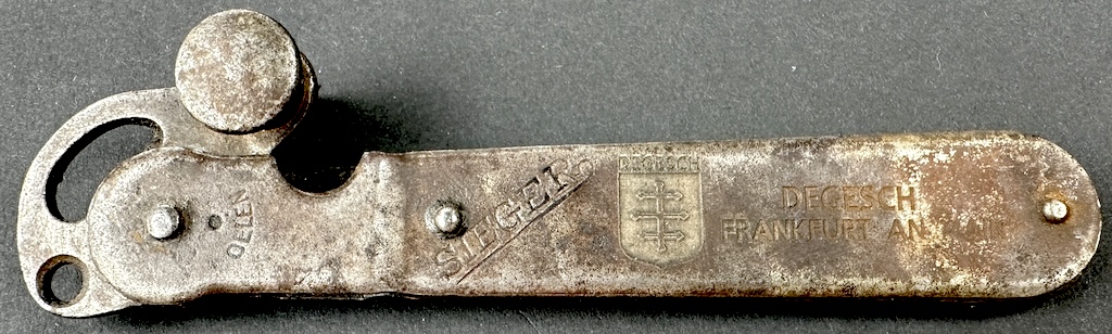 WW2 Holocaust DEGESCH canister opener Zyklon B poison maker company