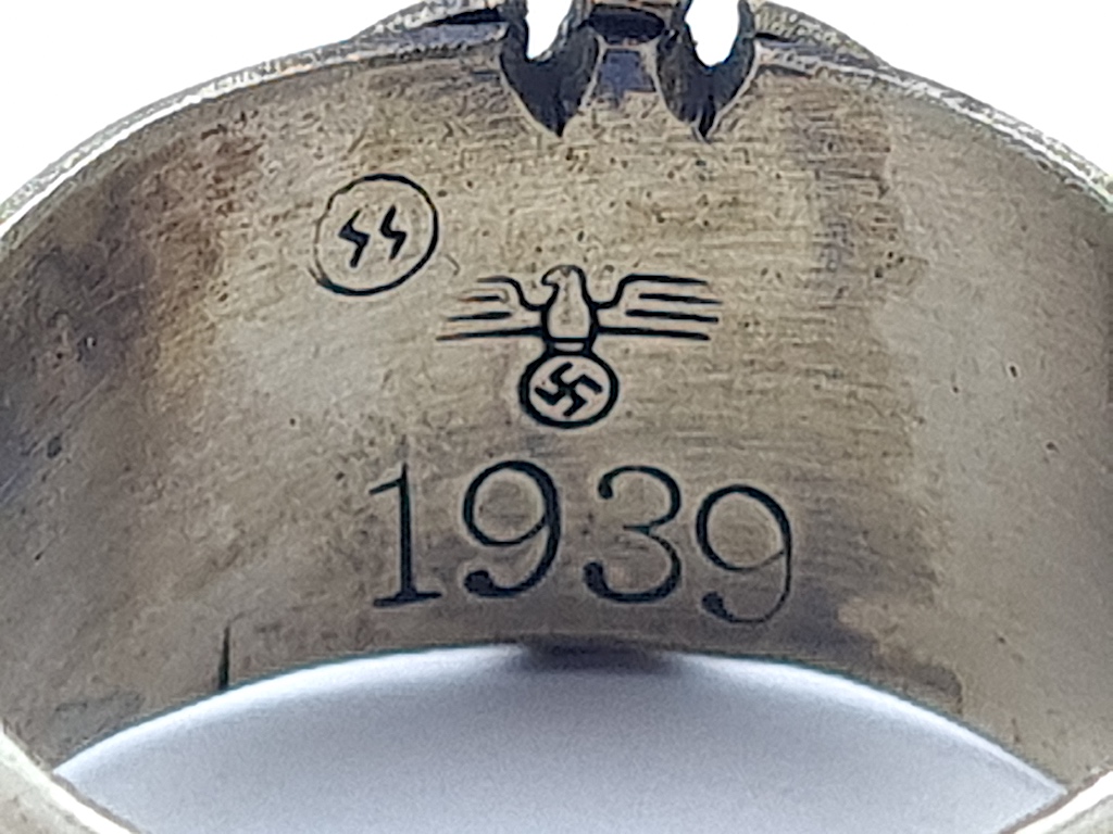 WW2 German nazi WAFFEN SS custom kantine RING MARKED 1939 third reich ...