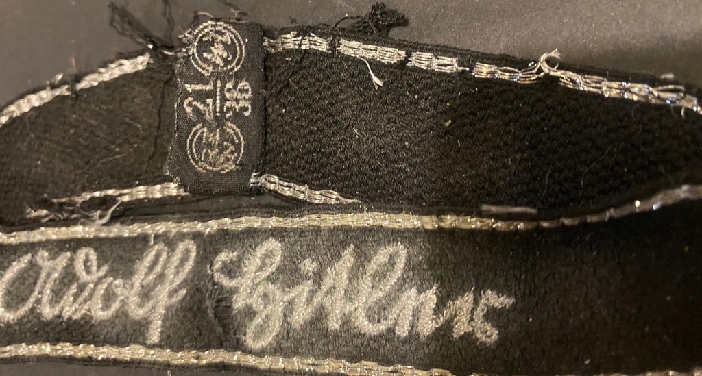 1st SS Panzer Division Leibstandarte SS Adolf Hitler cuff title tunic ...