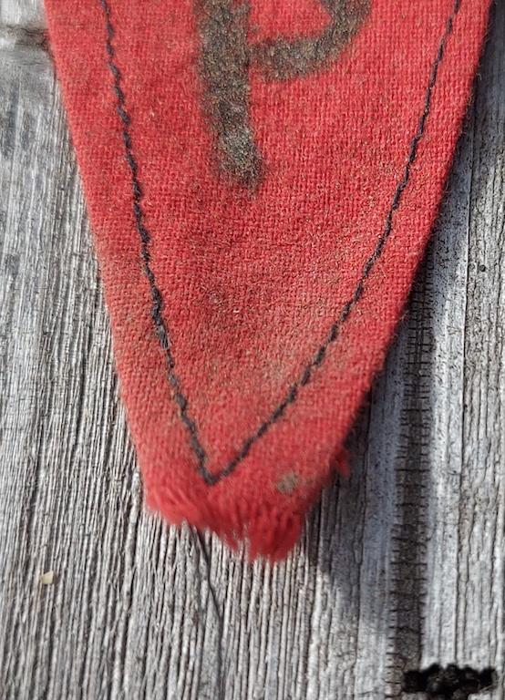 Concentration camp inmate's patch red triangle political prisoner "P ...