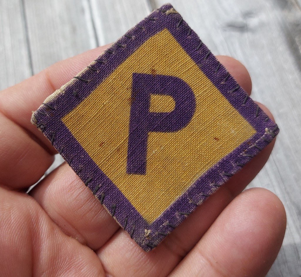 Holocaust forced labour P Patch (Poland) worn condition - Auschwitz III ...