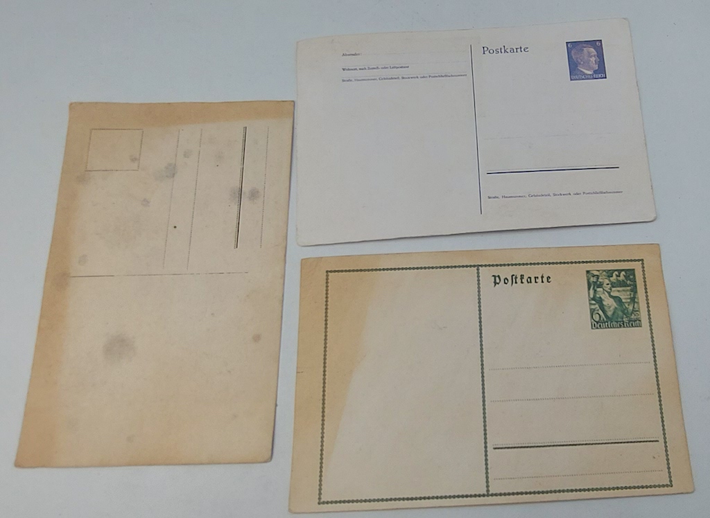 Lot of 3 WW2 German Nazi postcard WAFFEN SS LUFTWAFFE Jewish Propaganda