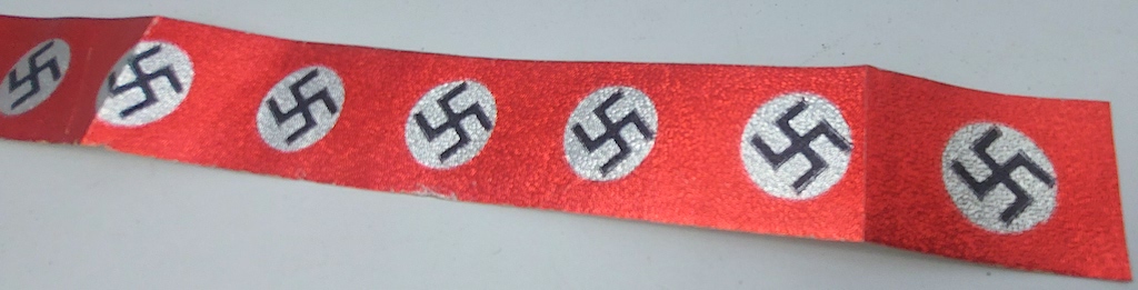 RARE WW2 German Nazi early swastika ruban roll part for celebration of ...