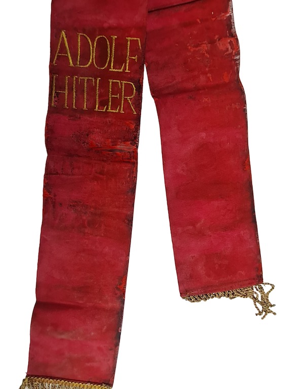 WW2 German Nazi Early NSDAP Adolf Hitler funeral SASH with eagle and AH ...