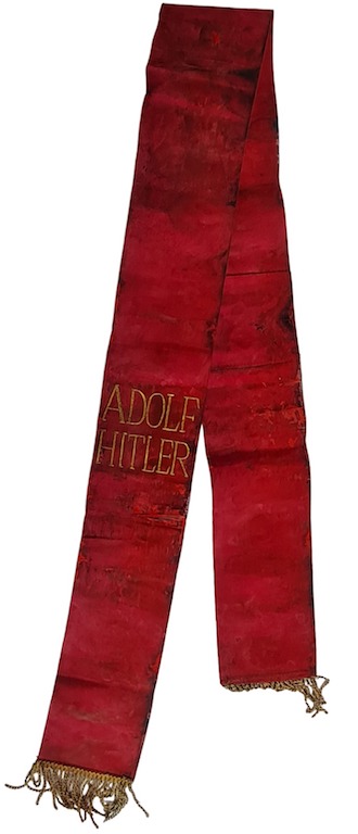 WW2 German Nazi Early NSDAP Adolf Hitler funeral SASH with eagle and AH ...