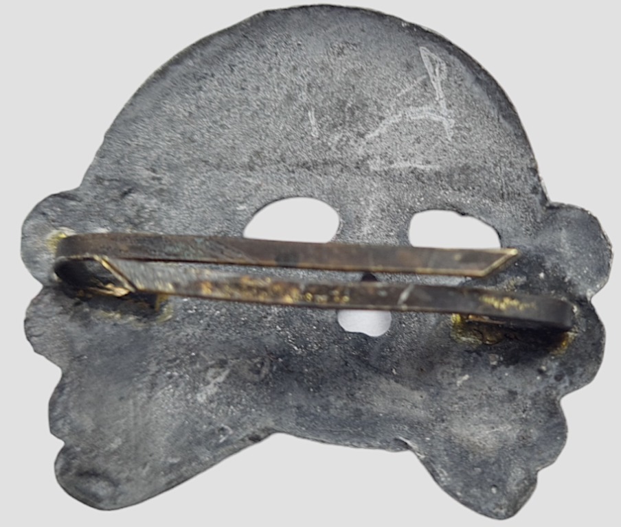 WW2 German Nazi early RARE Waffen SS Panzer totenkopf skull insignia ...