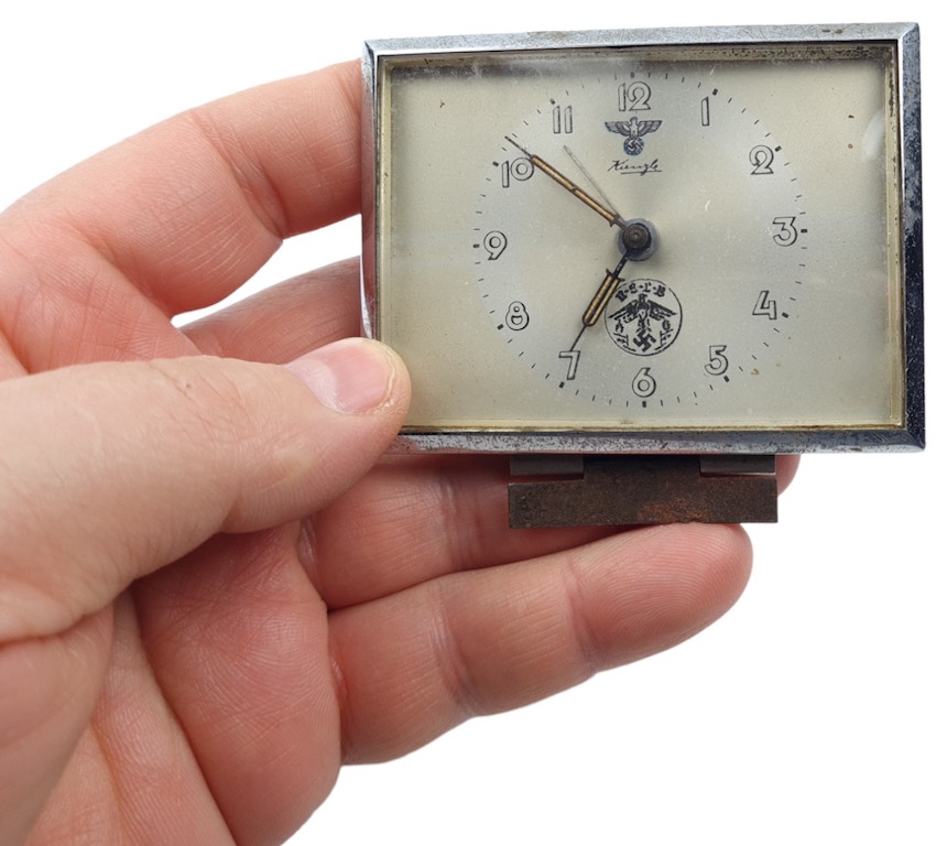 WW2 German Nazi early Third Reich desktop clock WORKING with Eagle ...