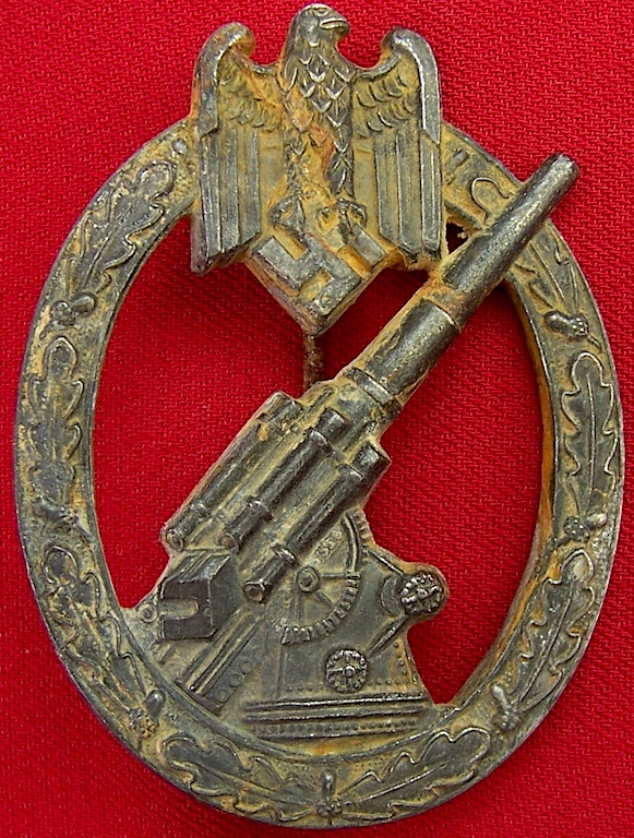 WW2 German Nazi Luftwaffe Anti-Aircraft flak badge by K&o