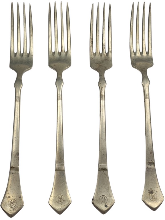 WW2 German Nazi WAFFEN SS silverware cutlery fork marked SS runes ...