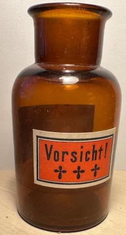 WW2 German Nazi Forced Labor FARBEN FABRIK poison gift bottle like zyklon B