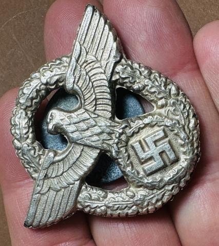 WW2 German Nazi SCARCE 2 Gestapo SS police polizei badge in original ...