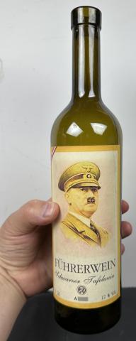 WW2 German Nazi SCARCE Adolf Hitler Third Reich Fuhrer wine bottle with ...