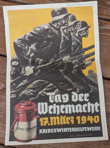 WW2 German Nazi Wehrmacht waffen SS propaganda recruitment poster from ...