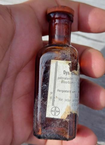 WW2 German Nazi medical injection empty bottle DYSTOX Third Reich ...