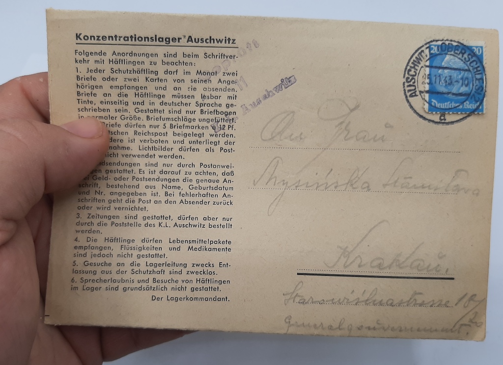 WW2 GERMAN NAZI HOLOCAUST CONCENTRATION CAMP AUSCHWITZ LETTER FROM AN ...
