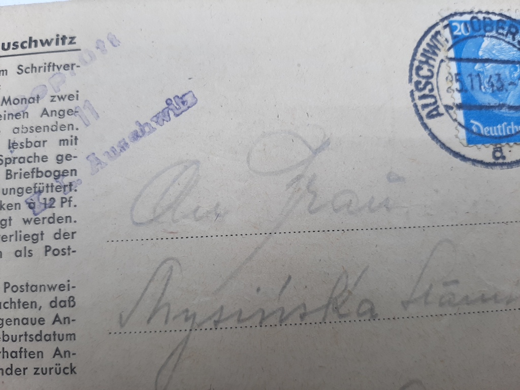 WW2 GERMAN NAZI HOLOCAUST CONCENTRATION CAMP AUSCHWITZ LETTER FROM AN ...