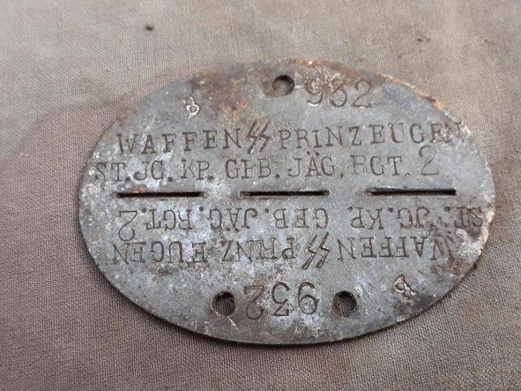 WW2 GERMAN NAZI RARE WAFFEN SS 7th MOUNTAIN DIVISION PRINZ EUGEN ID ...