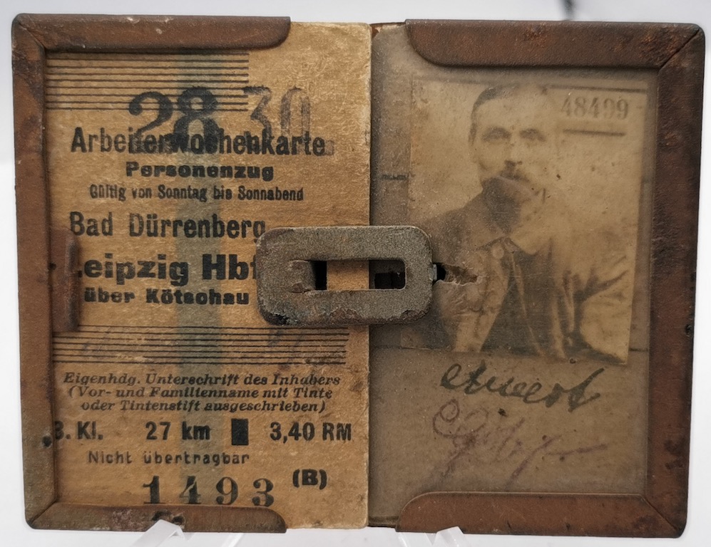 WW2 GERMAN NAZI UNIQUE HOLOCAUST FORCED LABOUR WORKER TRAIN MONTHLY PASS