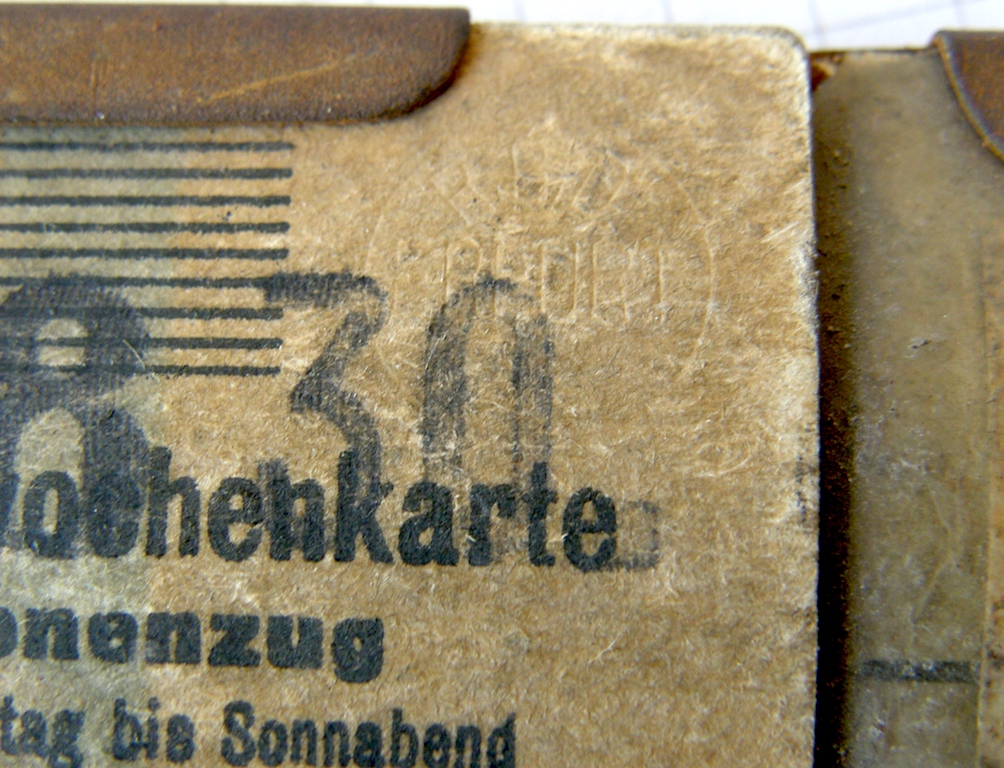 WW2 GERMAN NAZI UNIQUE HOLOCAUST FORCED LABOUR WORKER TRAIN MONTHLY PASS