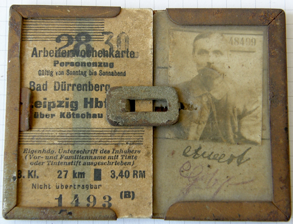 WW2 GERMAN NAZI UNIQUE HOLOCAUST FORCED LABOUR WORKER TRAIN MONTHLY PASS