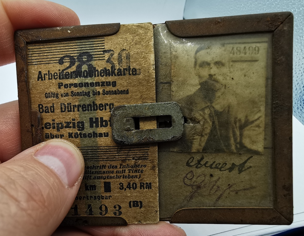 WW2 GERMAN NAZI UNIQUE HOLOCAUST FORCED LABOUR WORKER TRAIN MONTHLY PASS