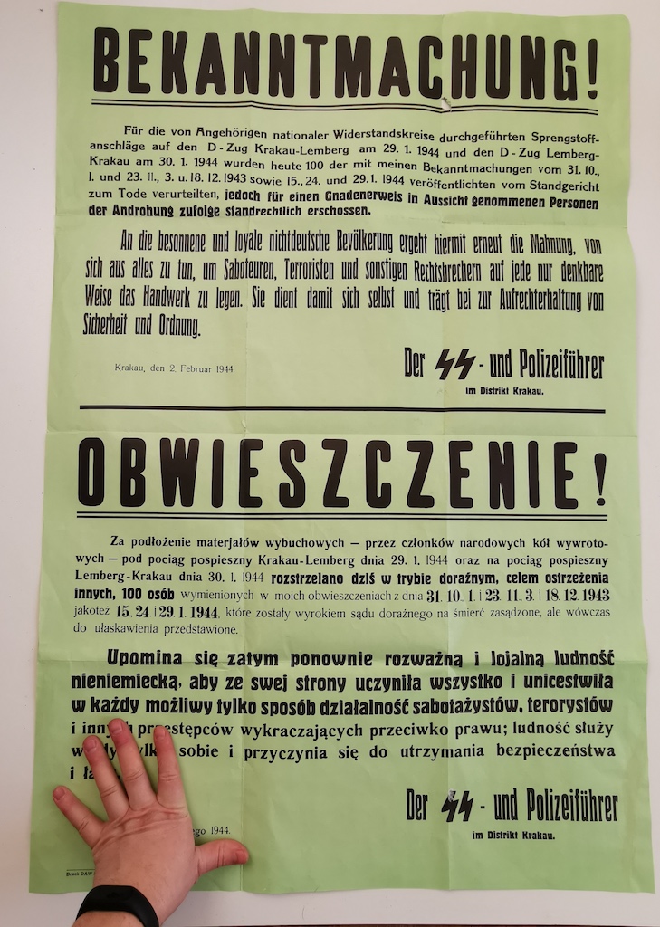 WW2 GERMAN NAZI EXTREMELY RARE WAFFEN SS GHETTO POLIZEI POSTER ABOUT ...