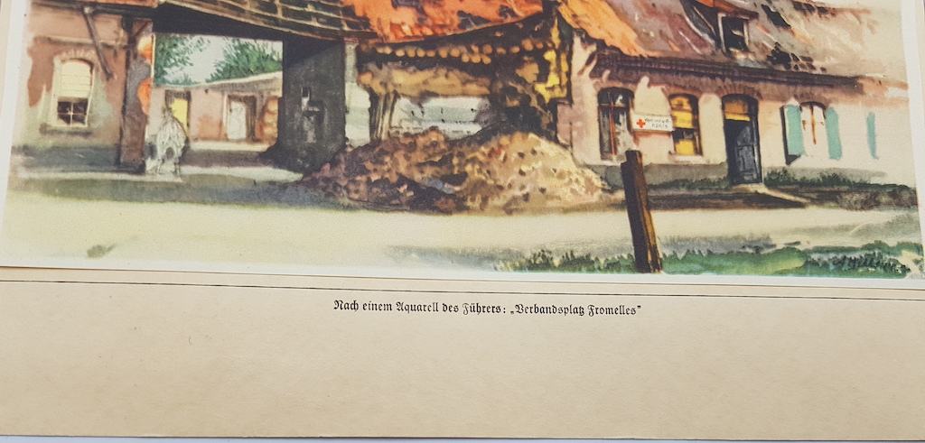 WW2 GERMAN NAZI RARE ADOLF HITLER 1915 ORIGINAL ARTWORK PAINTING ...