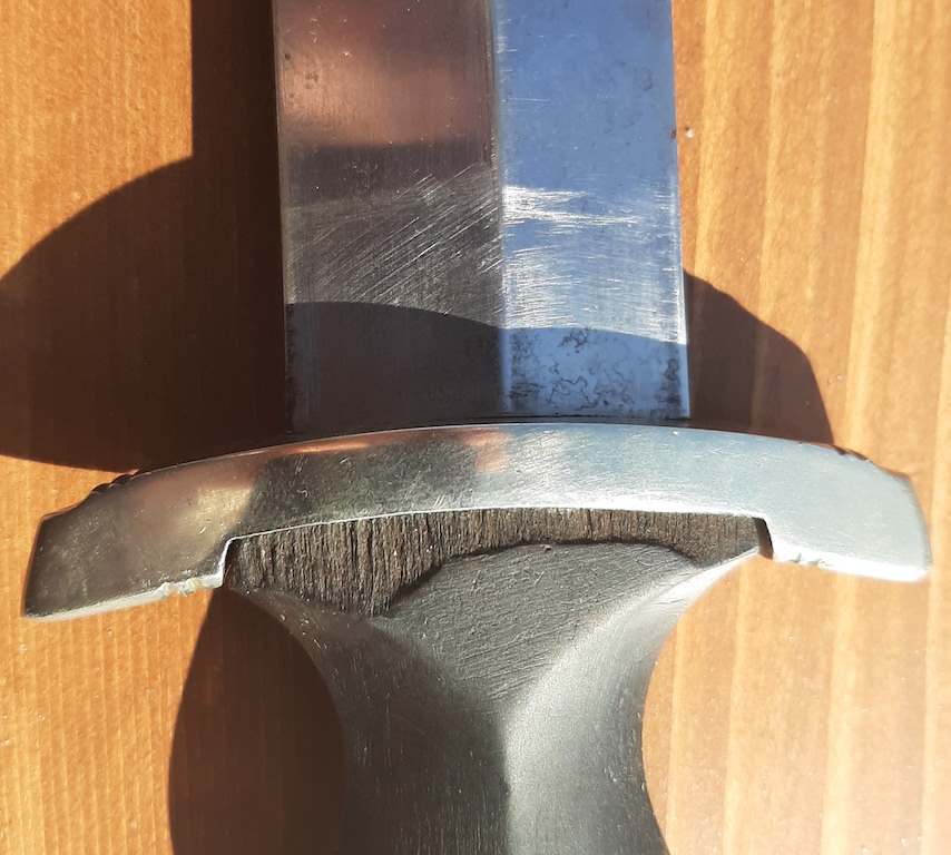 WW2 GERMAN NAZI SS CHAINED DAGGER M36 TYPE B1 NON-MAGNETIC NICKEL ...